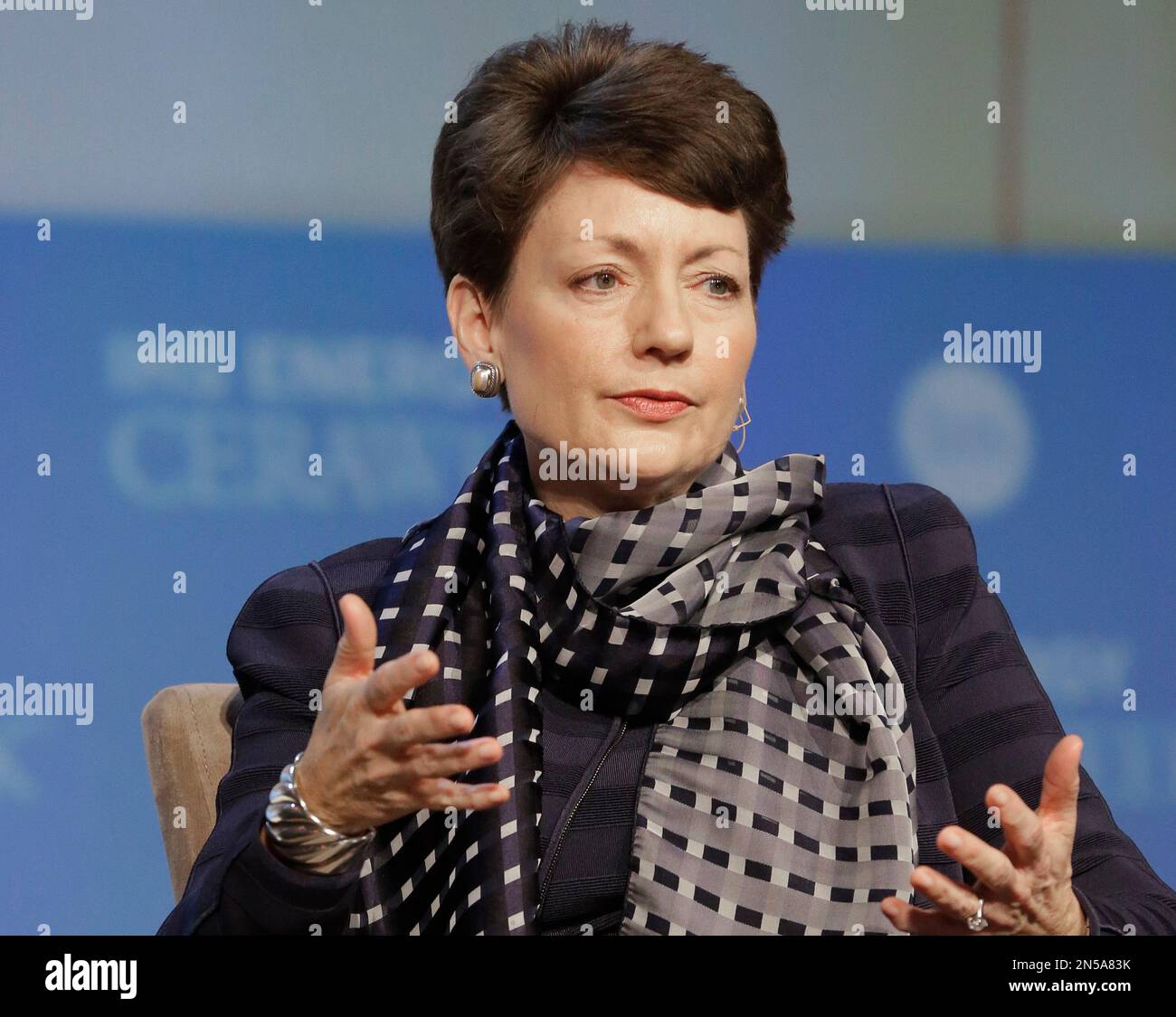 Duke Energy President and CEO Lynn Good discusses power during a ...
