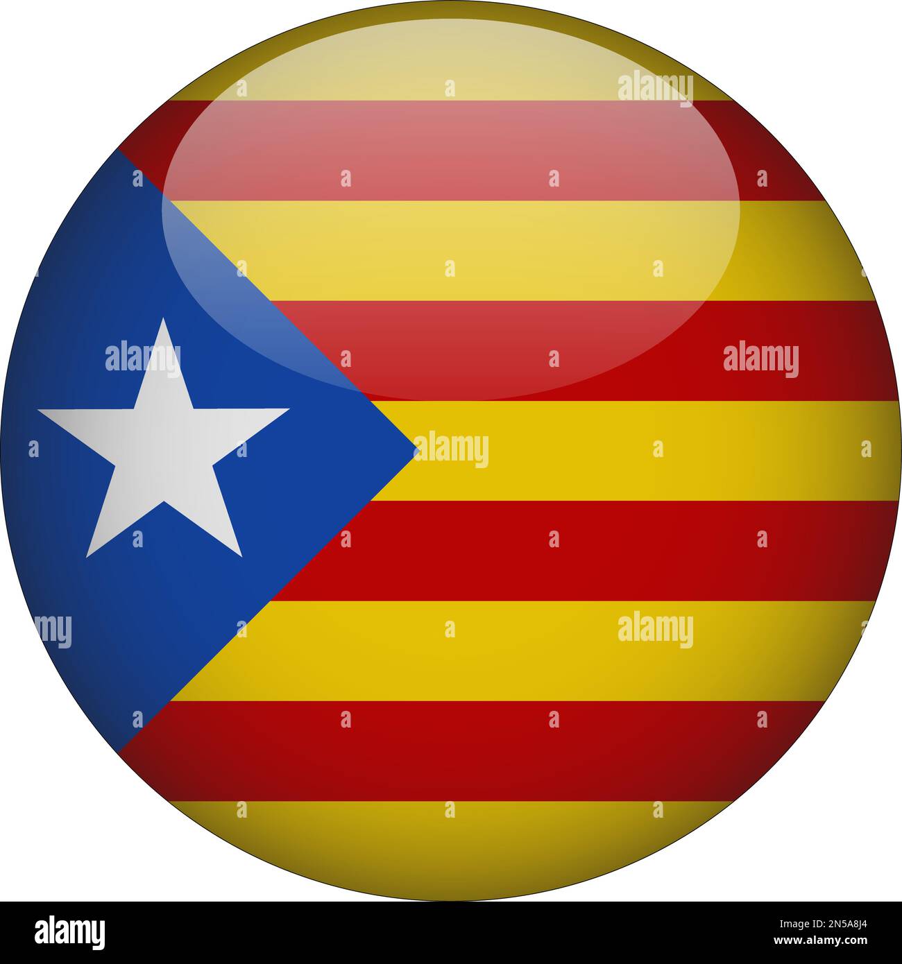 Catalonia 3D Rounded Flag Icon Button Vector Stock Vector Image & Art - Alamy