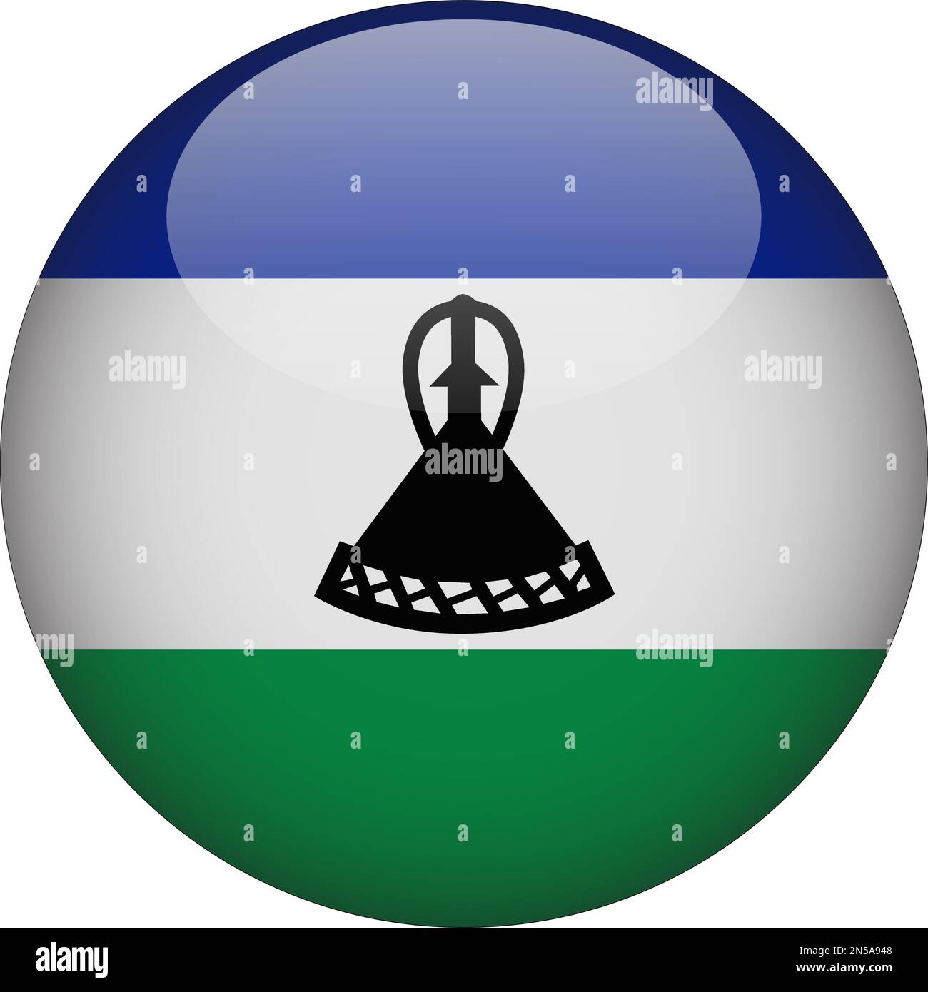 Lesotho 3d Rounded Flag Icon Button Vector Stock Vector Image And Art Alamy