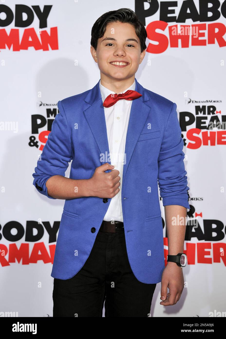Zach Callison arrives at the LA Premiere of "Mr. Peabody & Sherman" on ...