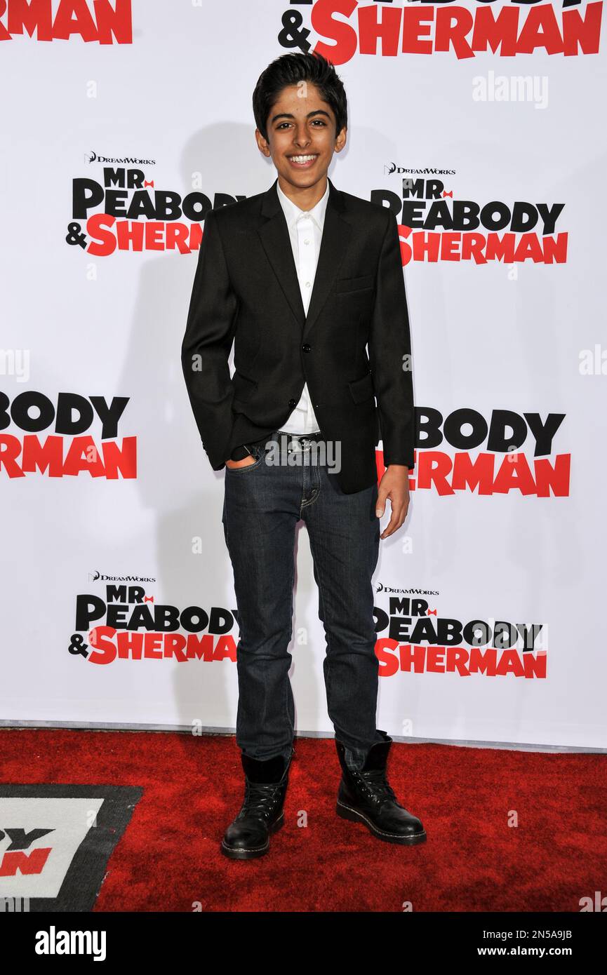 Karan Brar arrives at the LA Premiere of "Mr. Peabody & Sherman" on ...