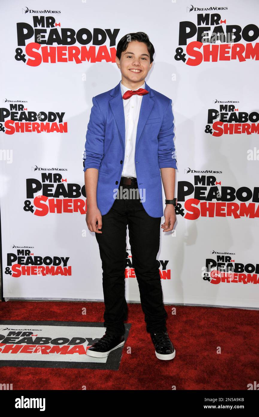 Zach Callison arrives at the LA Premiere of "Mr. Peabody & Sherman" on ...