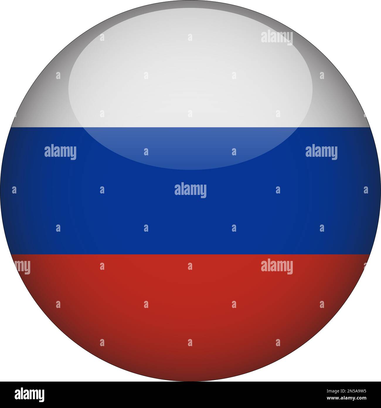 Russia 3D Rounded Flag Icon Button Vector Stock Vector Image & Art - Alamy