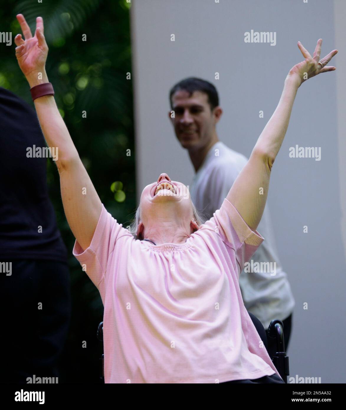 In this Saturday, Feb. 1, 2014 photo, dancer Shawn Buller performs ...
