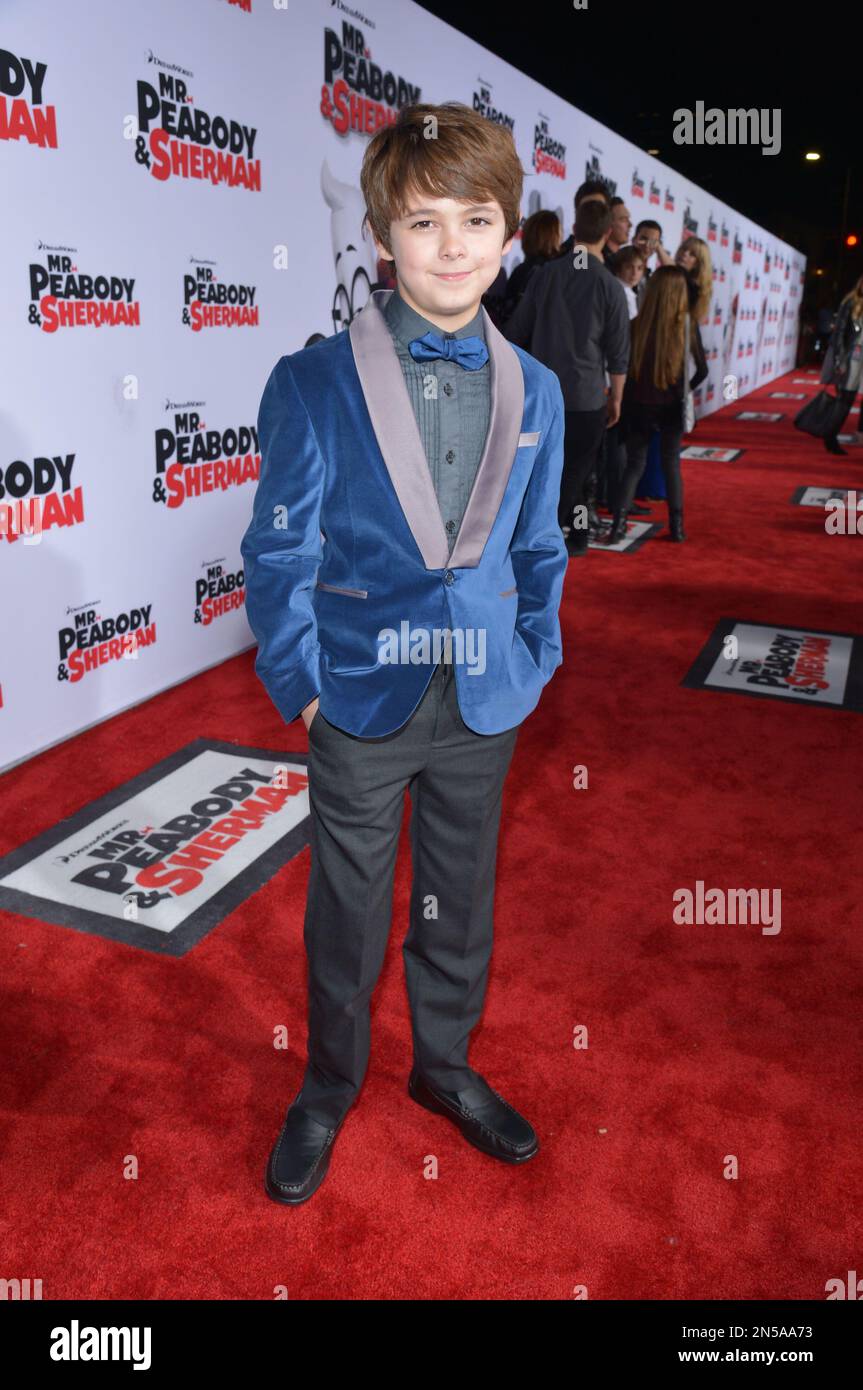 Max Charles attends the LA Premiere of "Mr. Peabody & Sherman" on ...