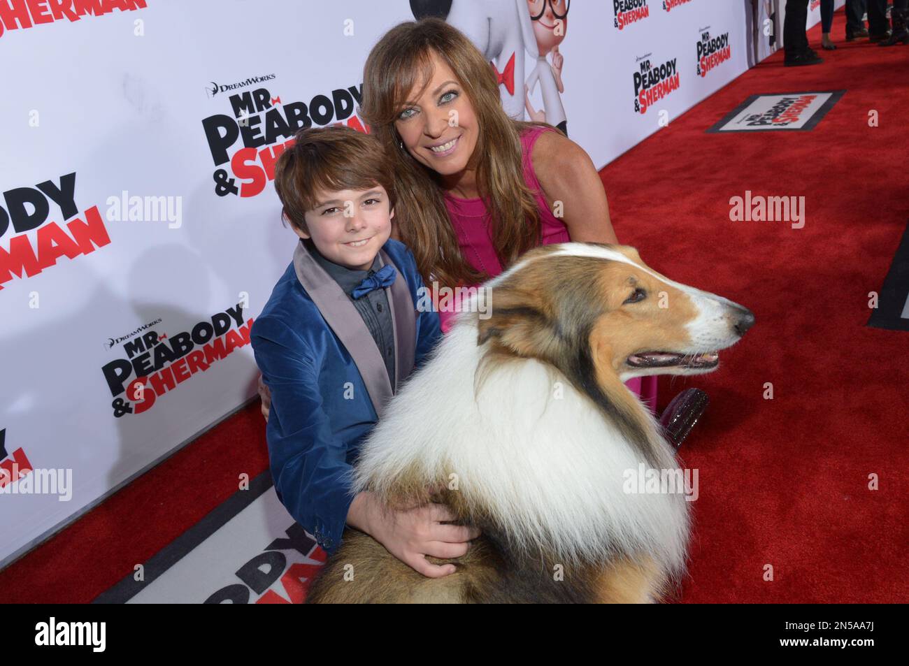 Max Charles and Allison Janney attend the LA Premiere of "Mr. Peabody ...