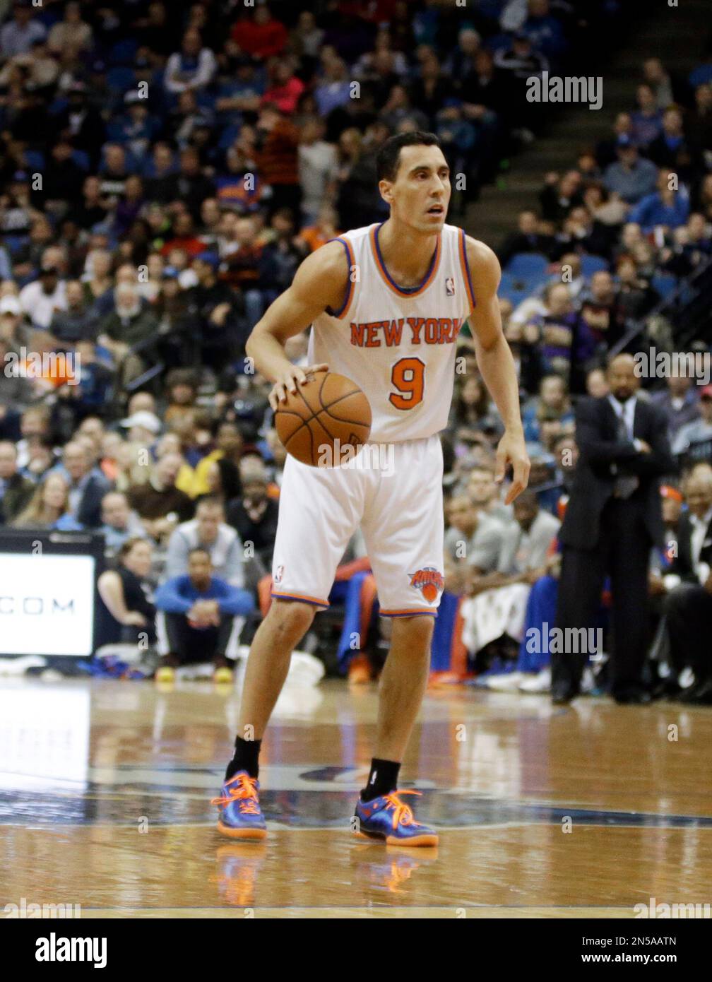 New York Knicks' Pablo Prigioni of Argentina plays in the second half ...