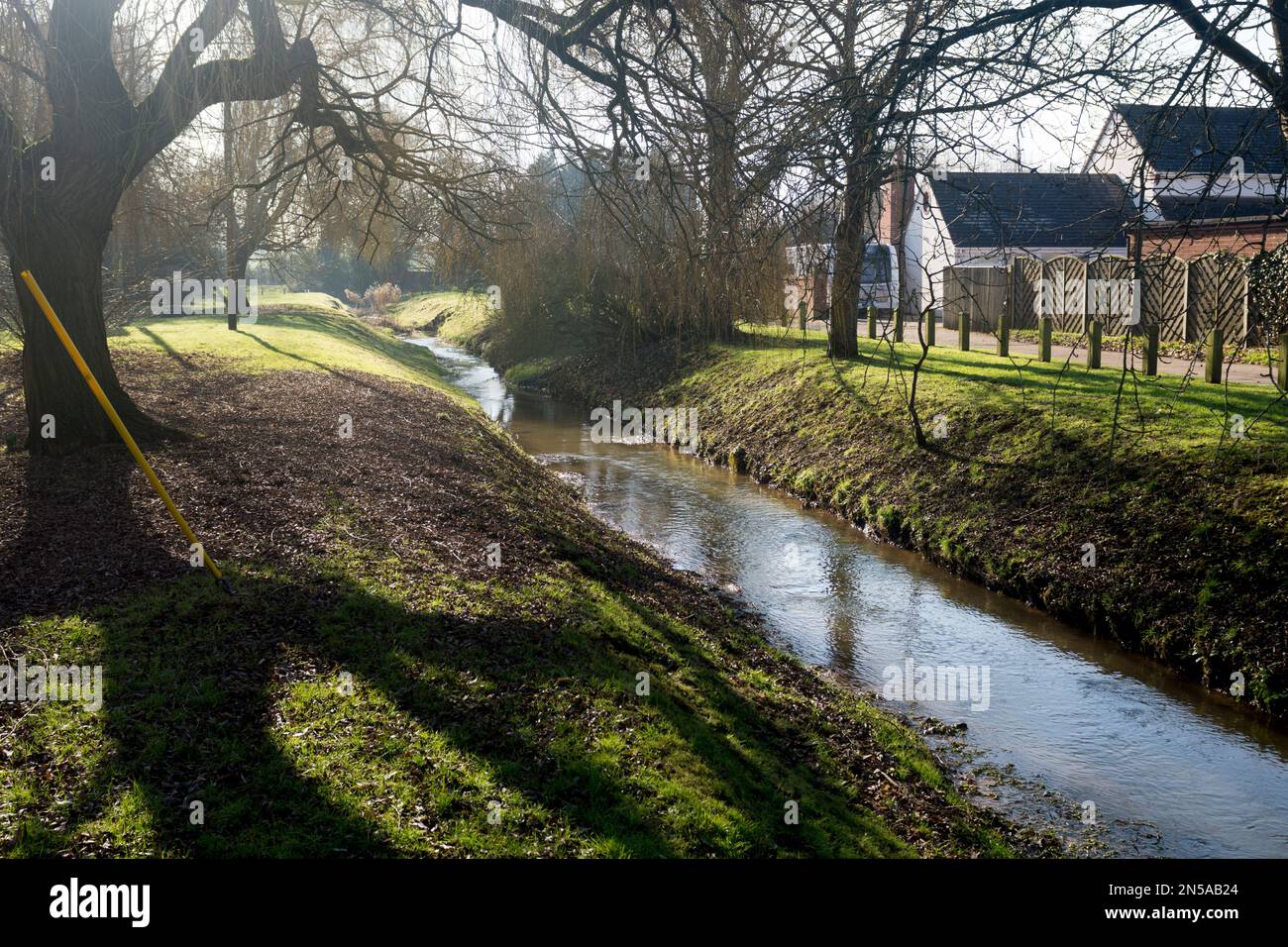 The stream in Long Lawford village, Warwickshire, England, UK Stock ...