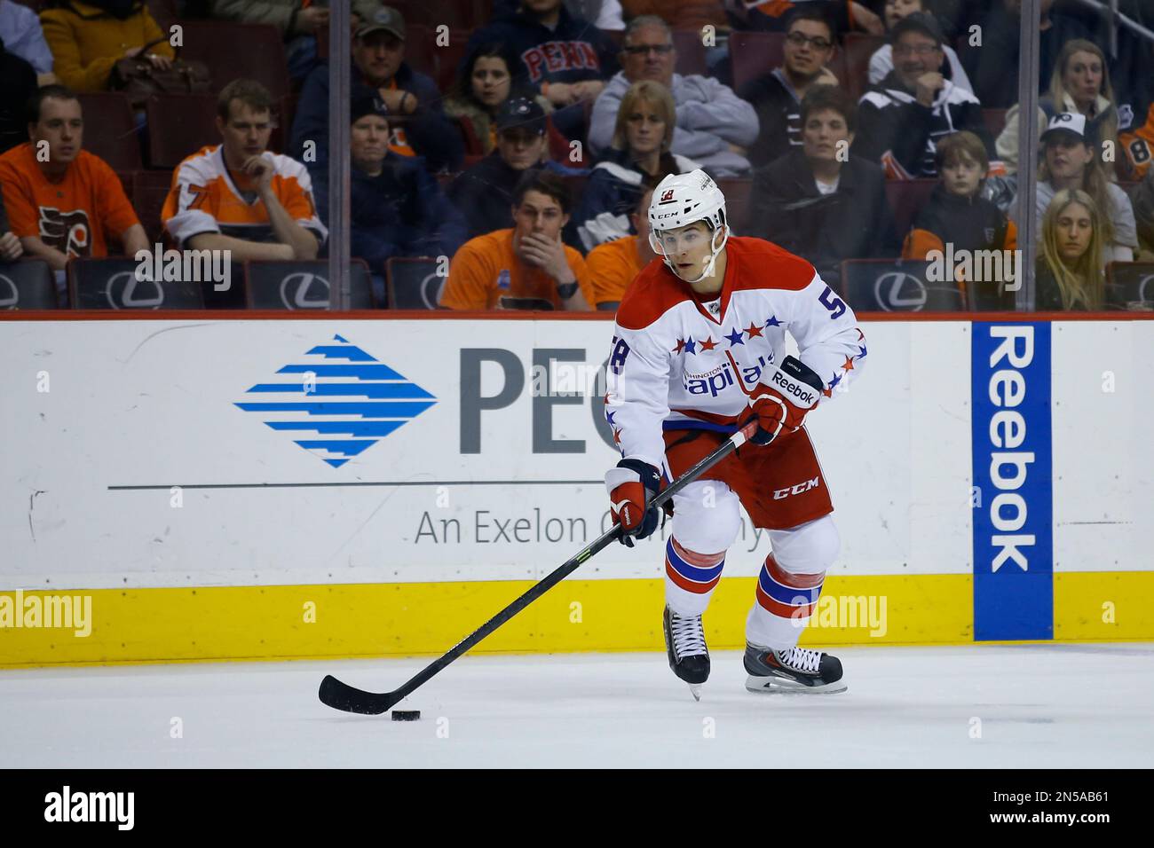 Washington Capitals' Connor Carrick during an NHL hockey game against ...
