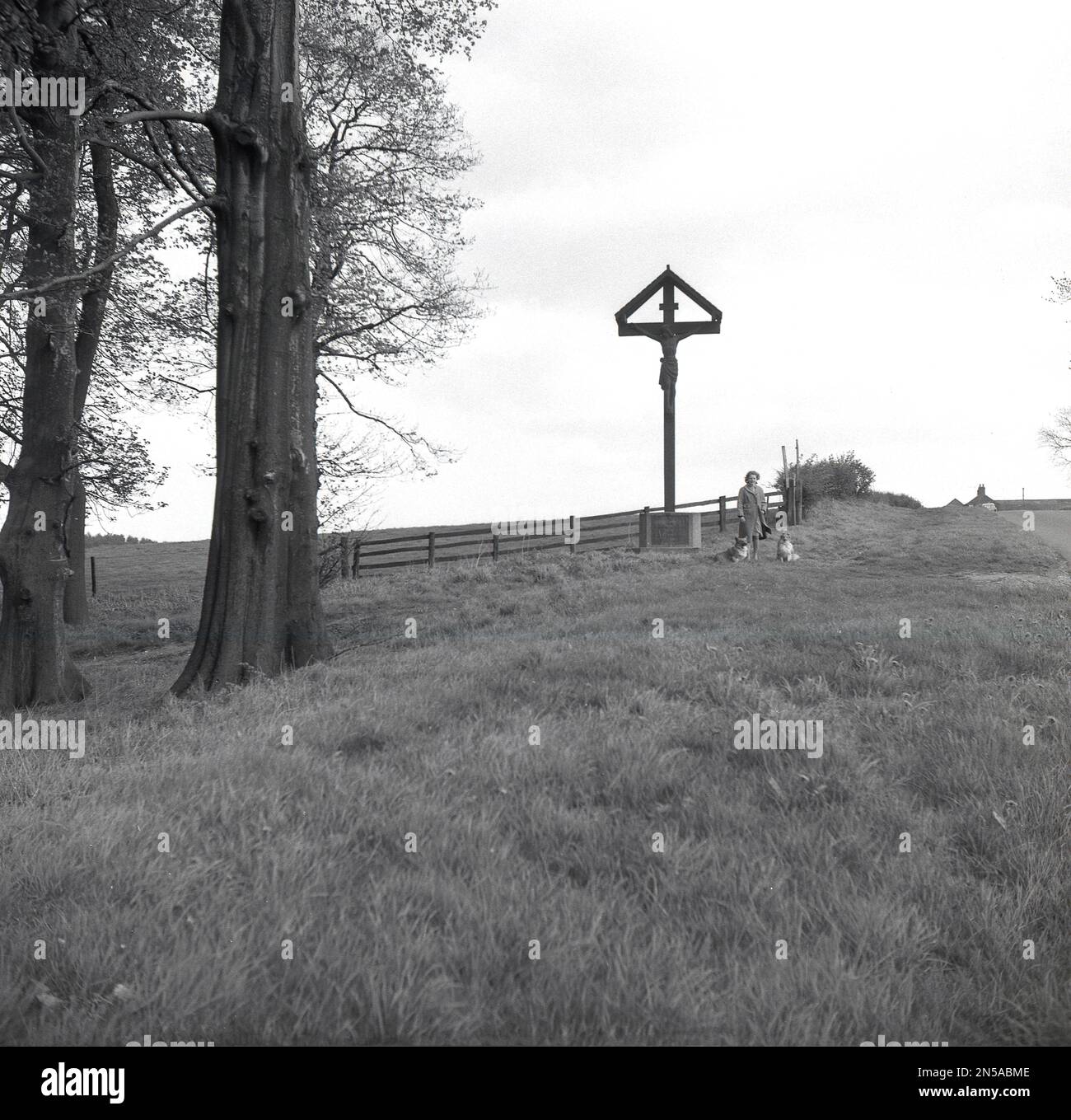 1964, historical, Garrowby Hill, East Riding of Yorkshire, England, UK ...