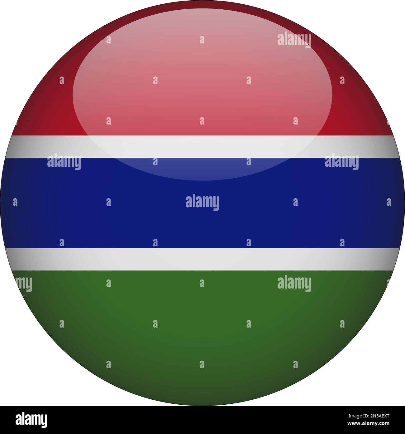 Gambia 3d Rounded Flag Icon Button Vector Stock Vector Image And Art Alamy