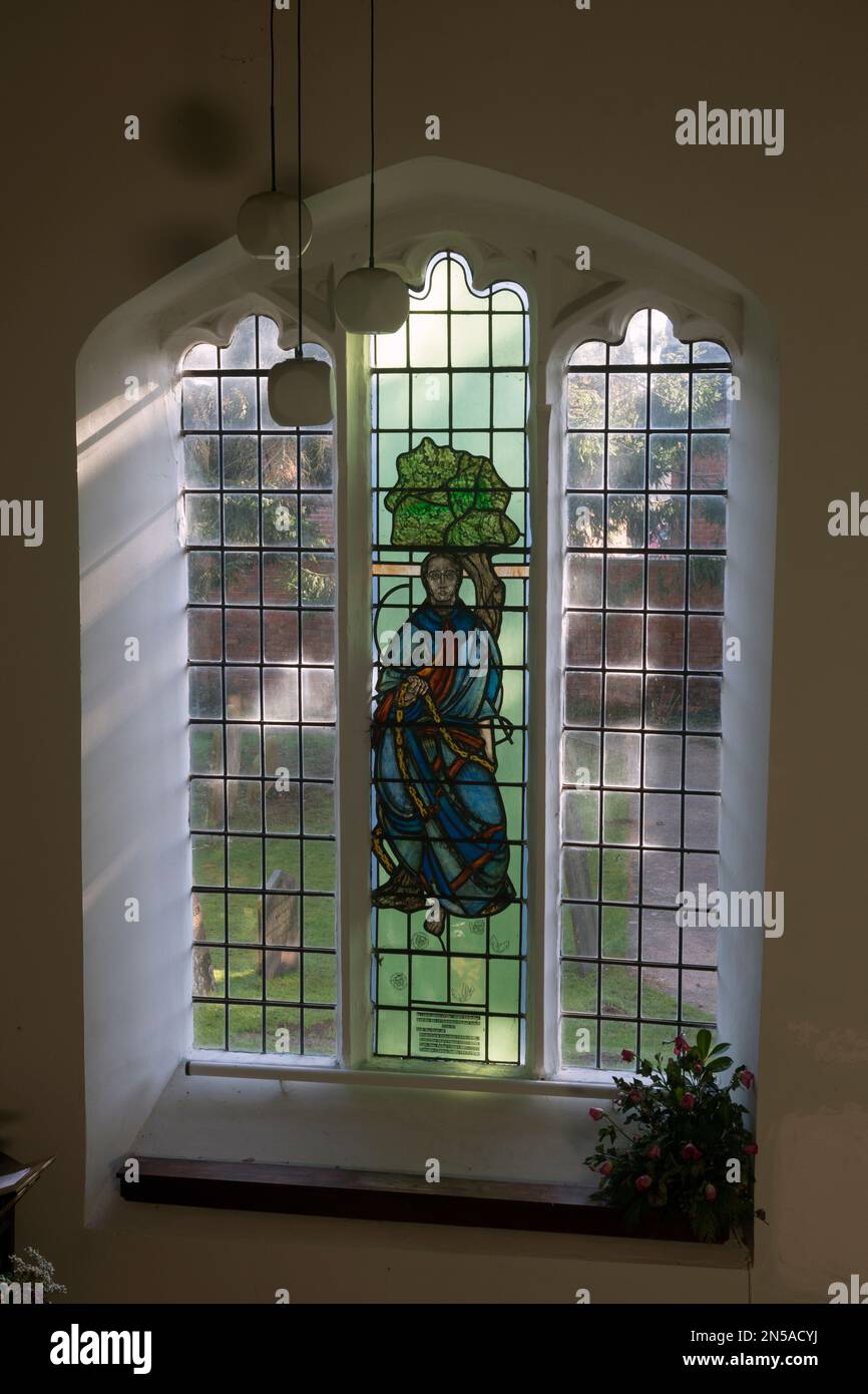 Saint Leonard stained glass, St. Leonard`s Church, Ryton-on-Dunsmore ...