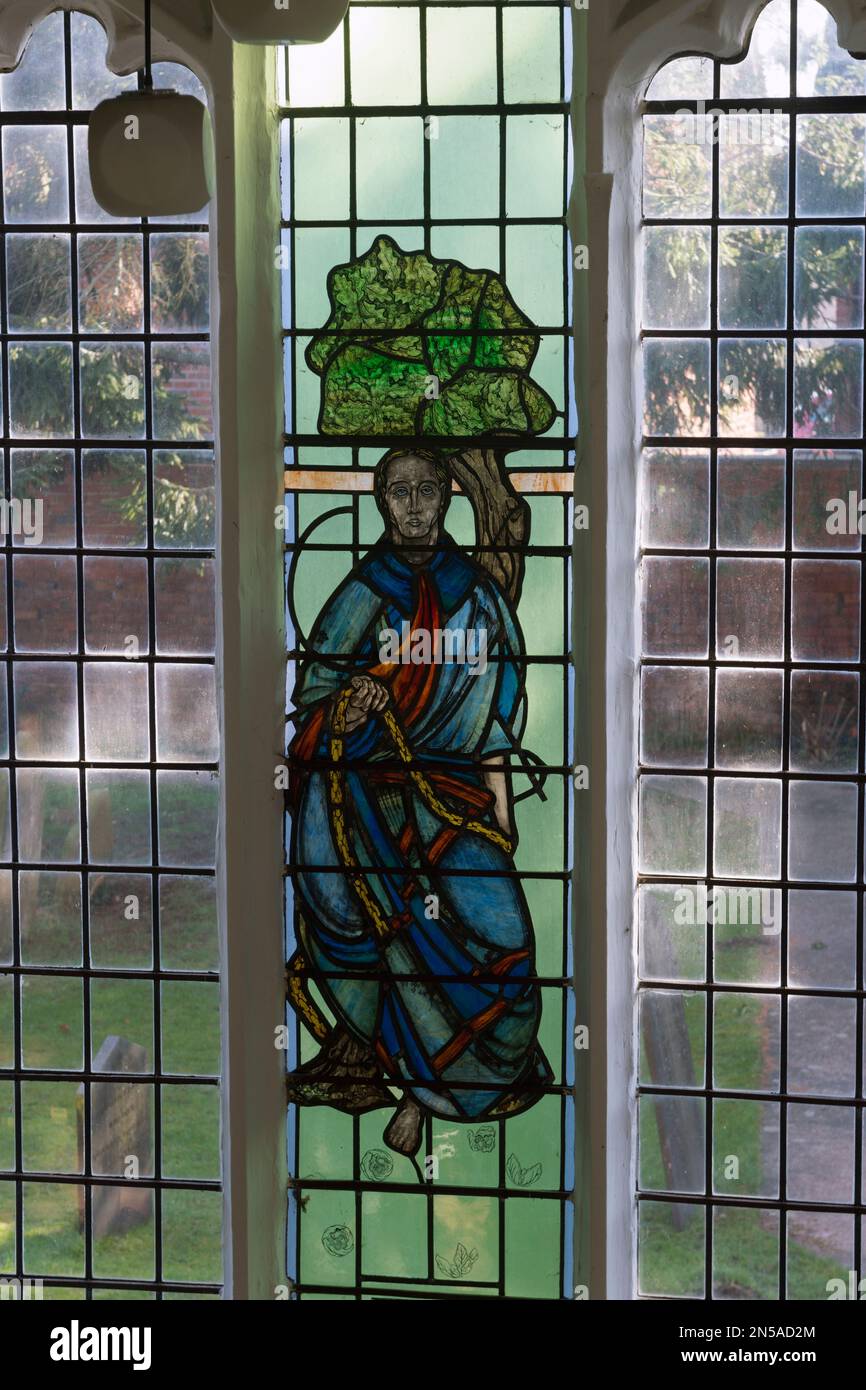 Saint Leonard stained glass, St. Leonard`s Church, Ryton-on-Dunsmore ...