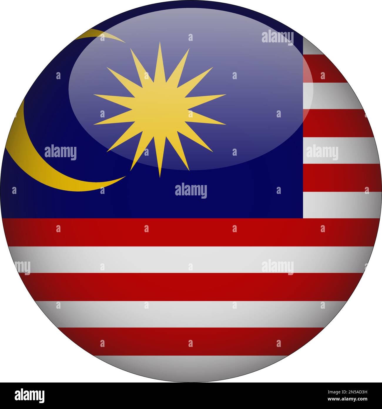 Flag button 3d malaysia Stock Vector Images - Alamy