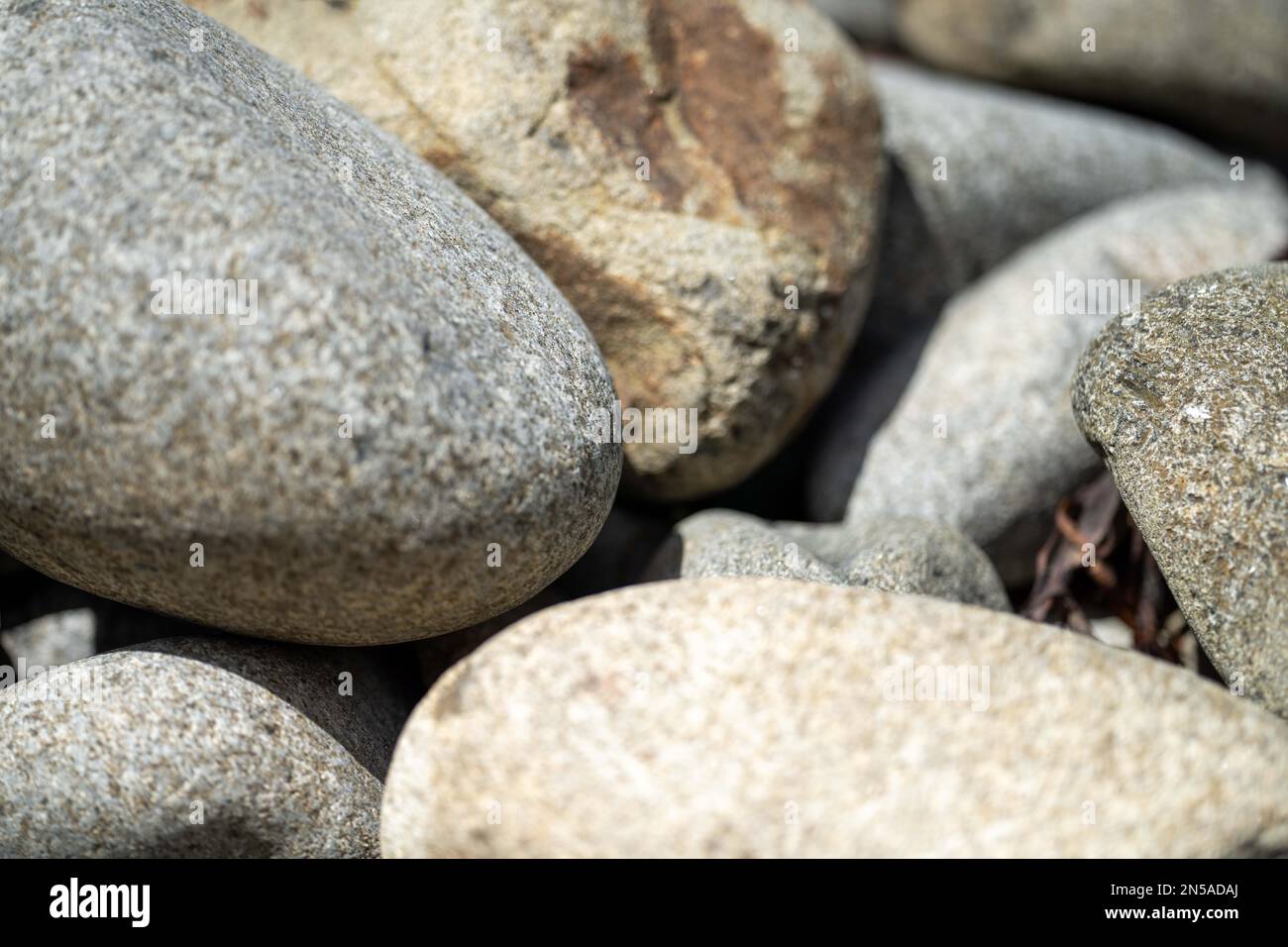 round rocks and pebbles on the beach in australia Stock Photo - Alamy