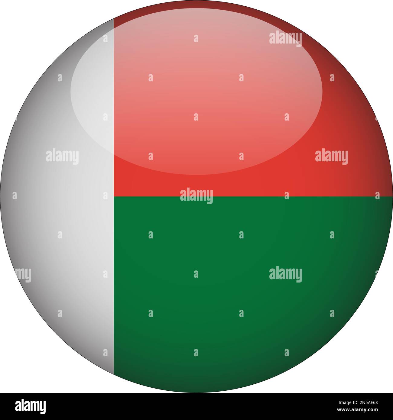 Madagascar 3D Rounded Flag Icon Button Vector Stock Vector Image & Art - Alamy