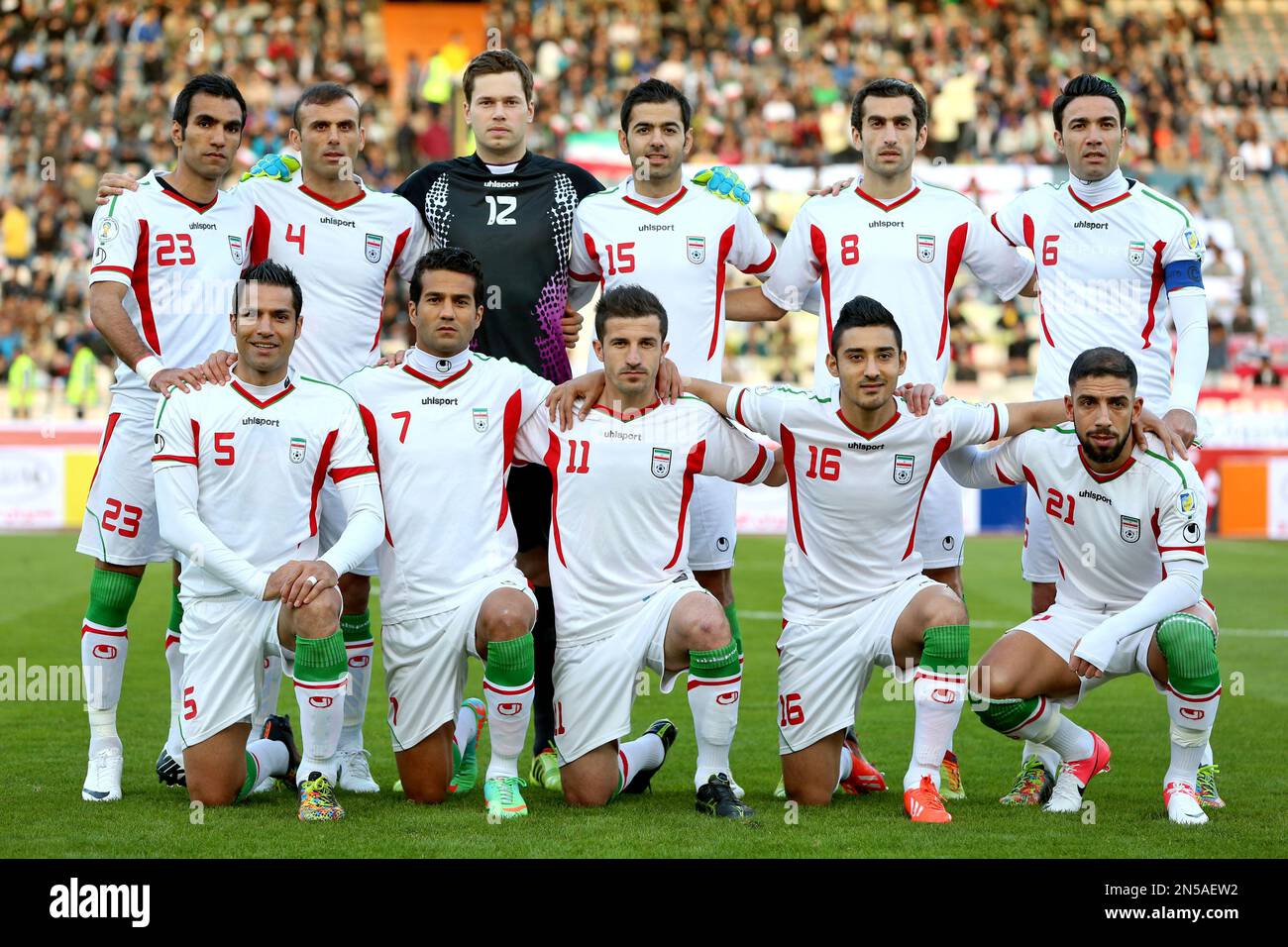 Iran's national soccer team poses for a picture prior to their friendly ...