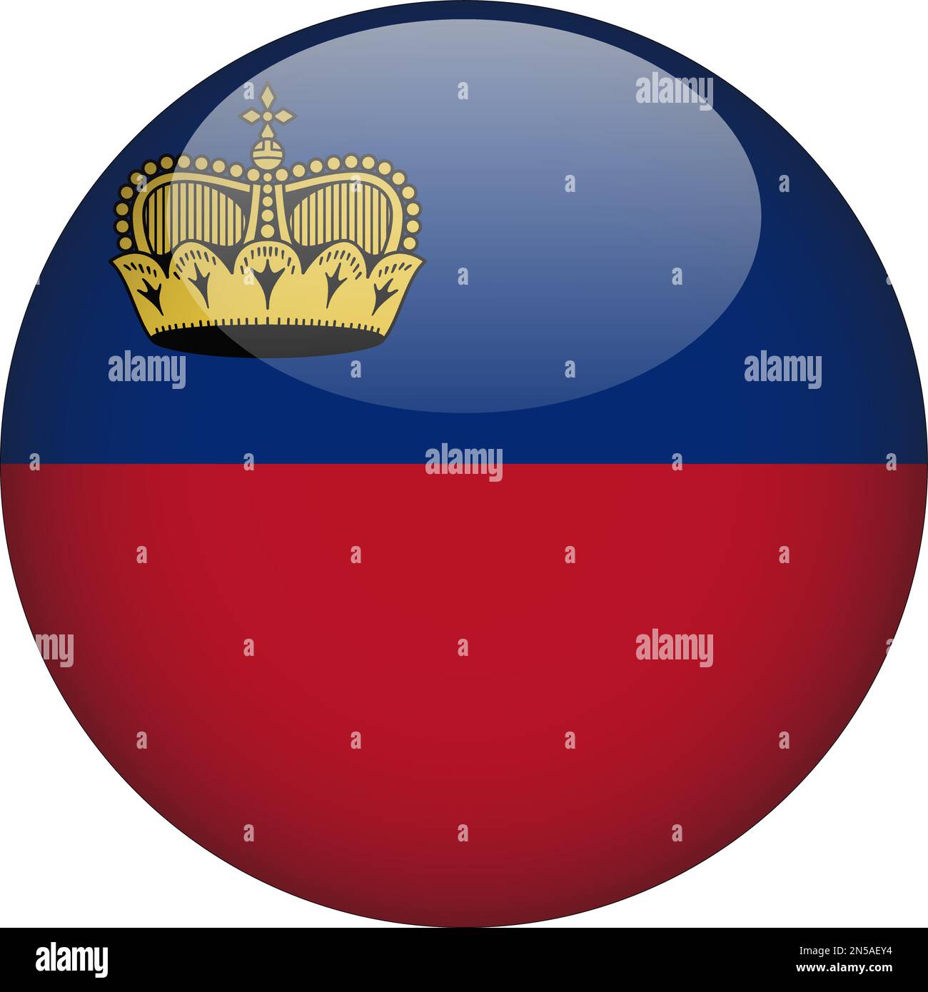 Liechtenstein 3D Rounded Flag Icon Button Vector Stock Vector Image ...