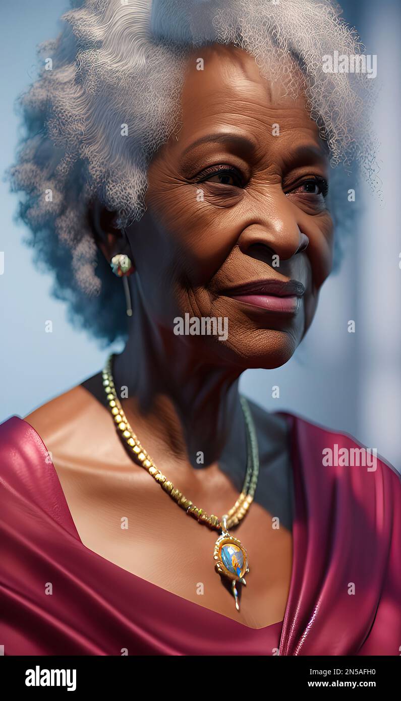 Elderly black woman face hi-res stock photography and images - Alamy