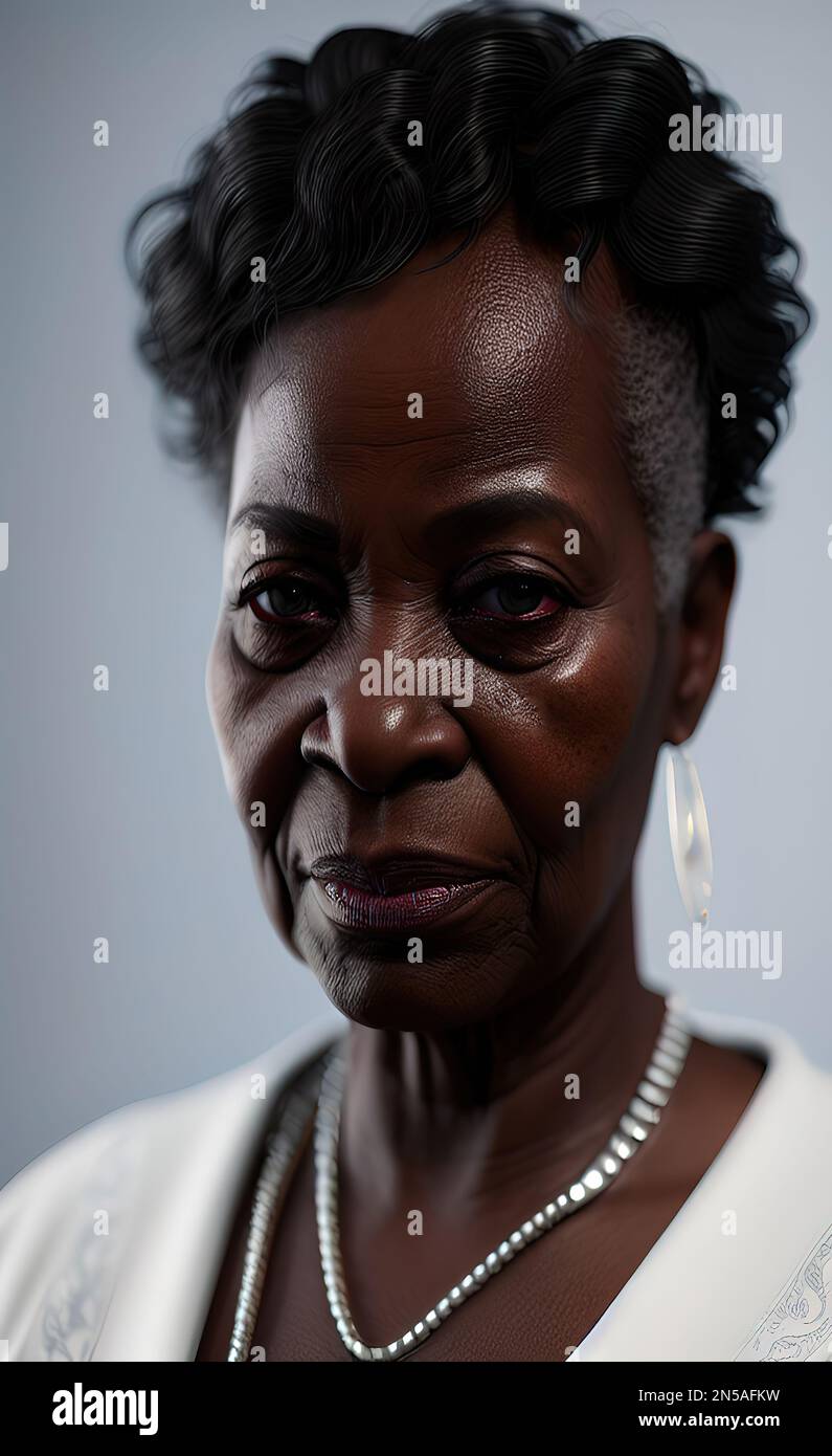 Black woman mature skin hi-res stock photography and images - Alamy