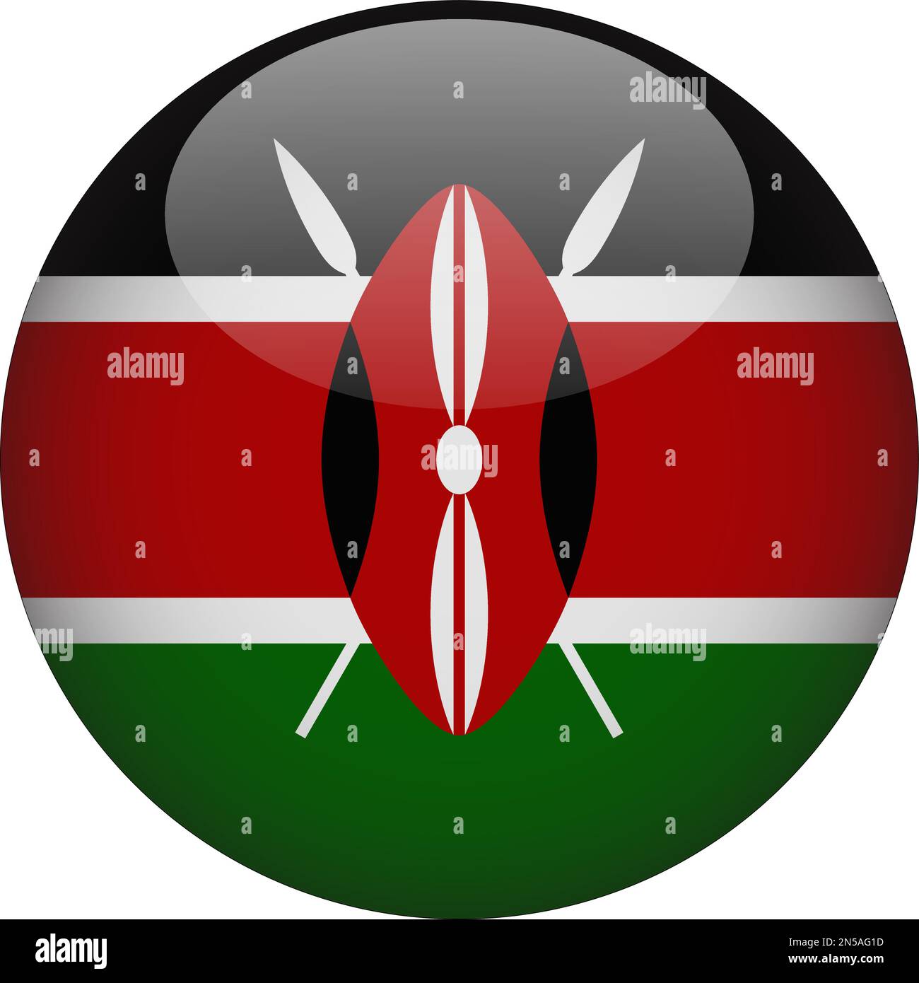 Kenya 3d Rounded Flag Icon Button Vector Stock Vector Image And Art Alamy