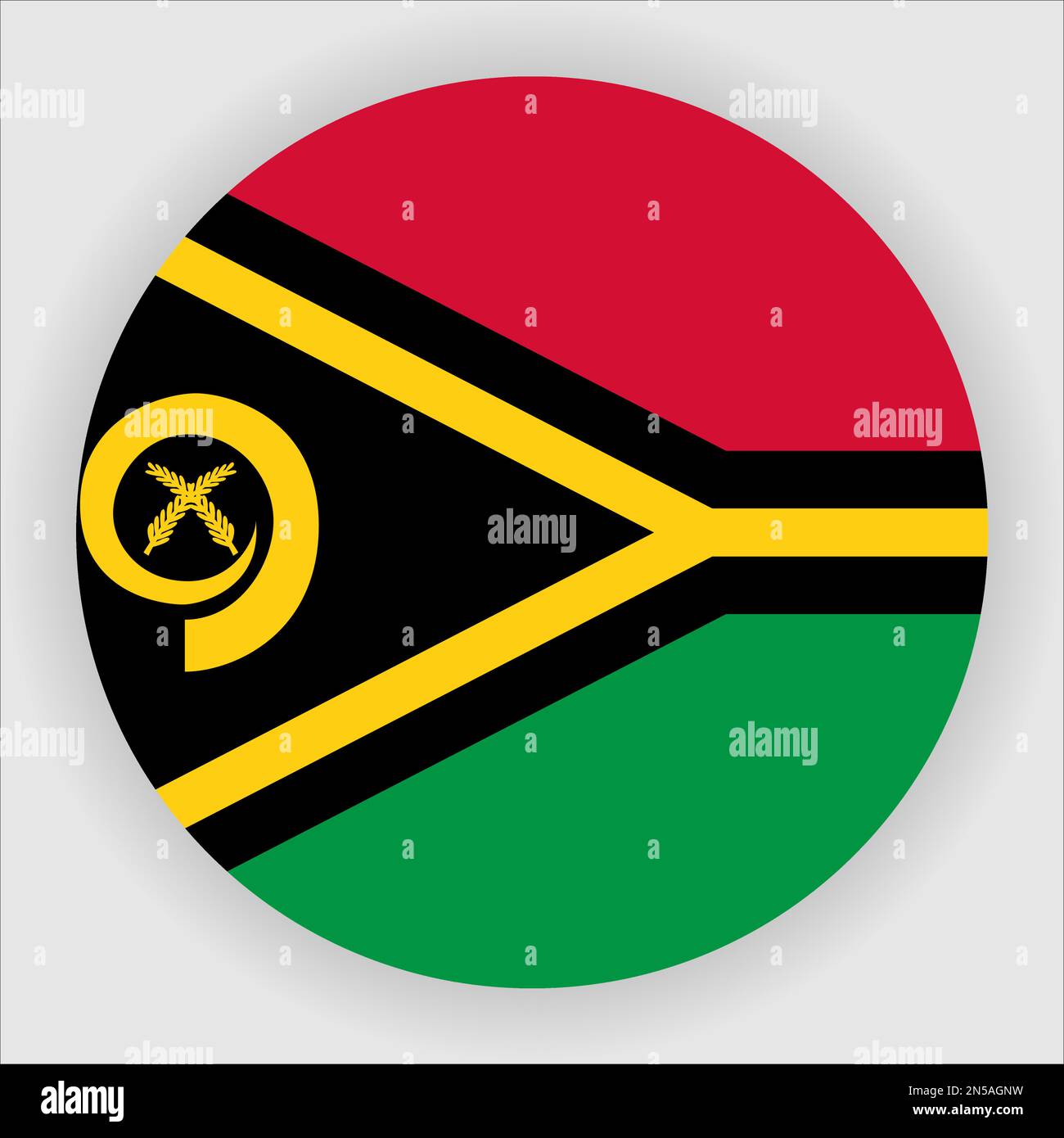 Vanuatu Flat Rounded Flag Icon Button Vector Stock Vector Image And Art