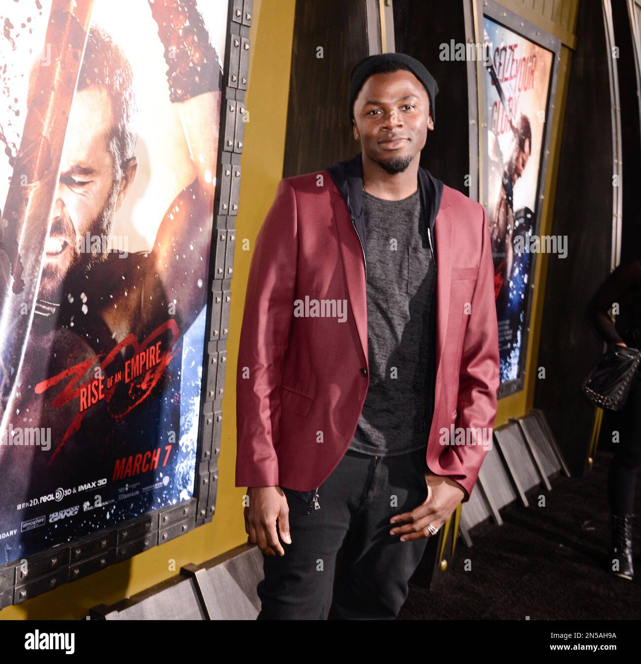 Actor Derek Luke attends the premiere for the feature film "300: Rise ...