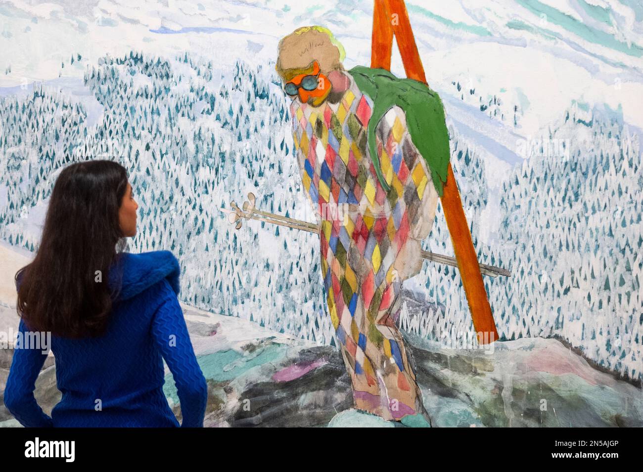 London, UK. 9 February 2023. A staff member views 'Alpinist', 2019-22 ...