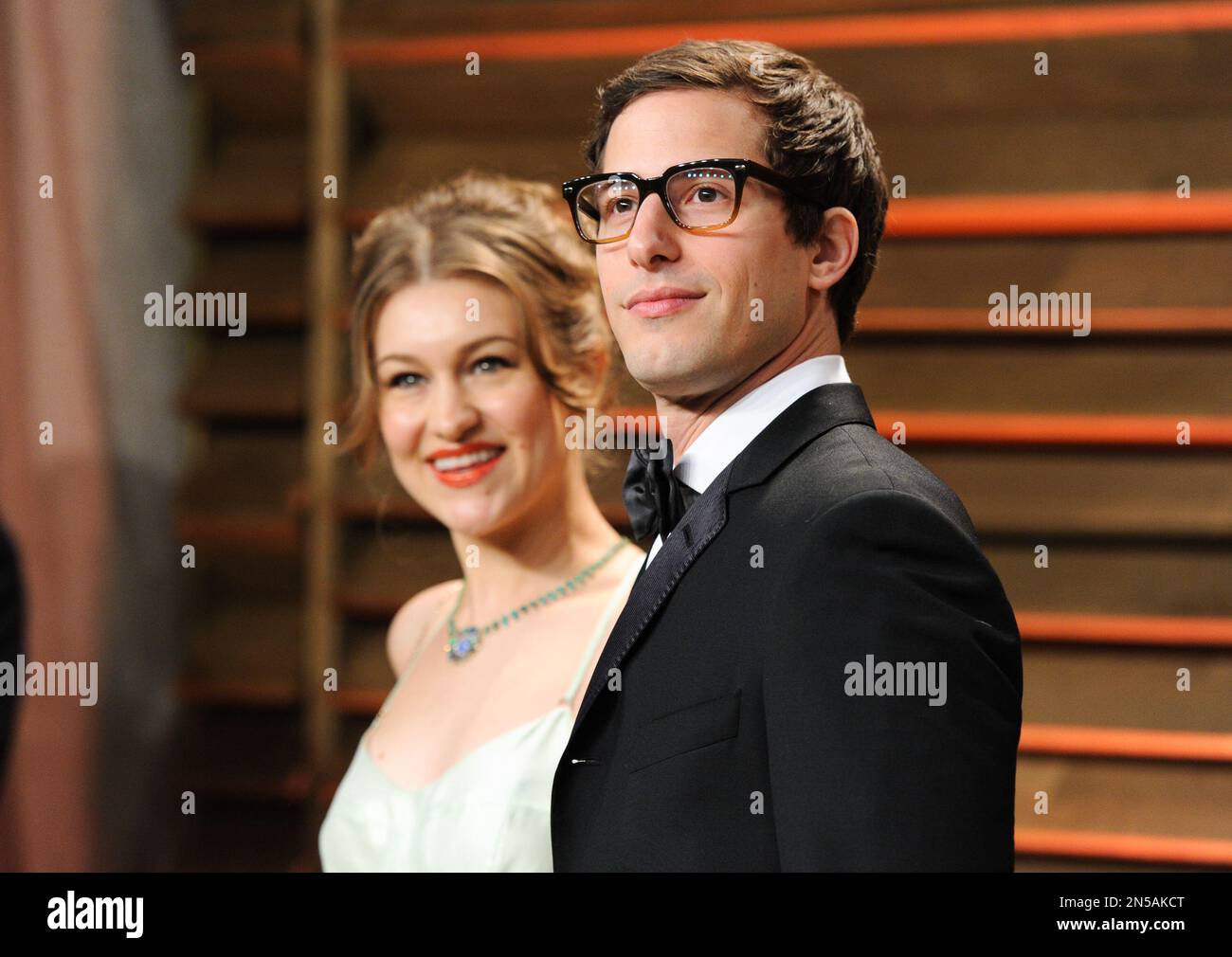 Andy Samberg and wife Joanna Newsom attend the 2014 Vanity Fair Oscar ...