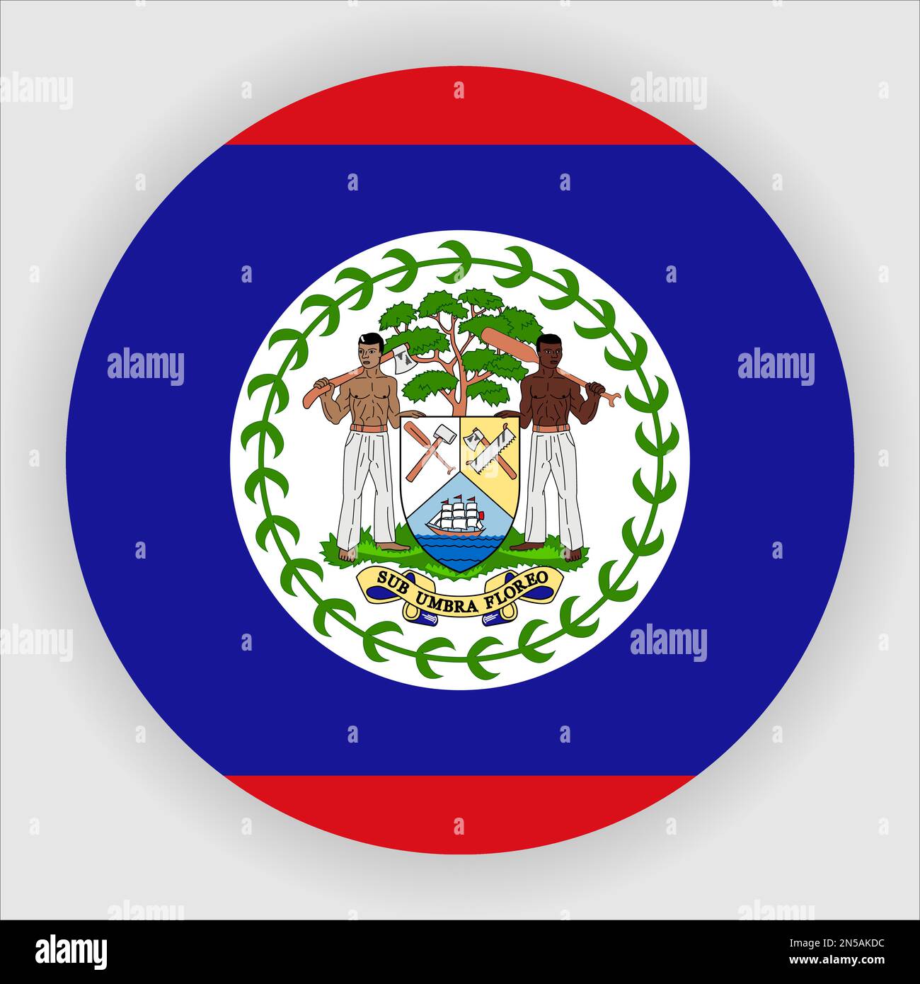 Belize Flat Rounded Flag Icon Button Vector Stock Vector Image And Art