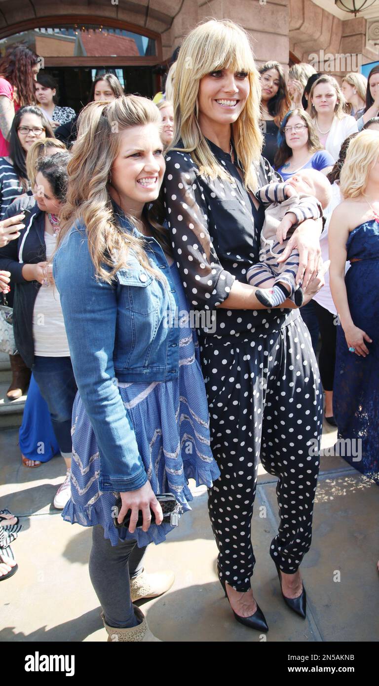Heidi Klum, right, attends a baby shower for military moms-to-be by ...