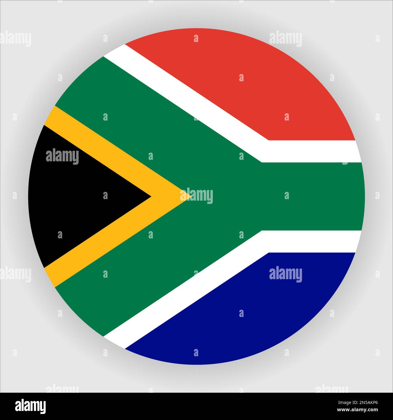 South Africa Flat Rounded Flag Icon Button Vector Stock Vector Image