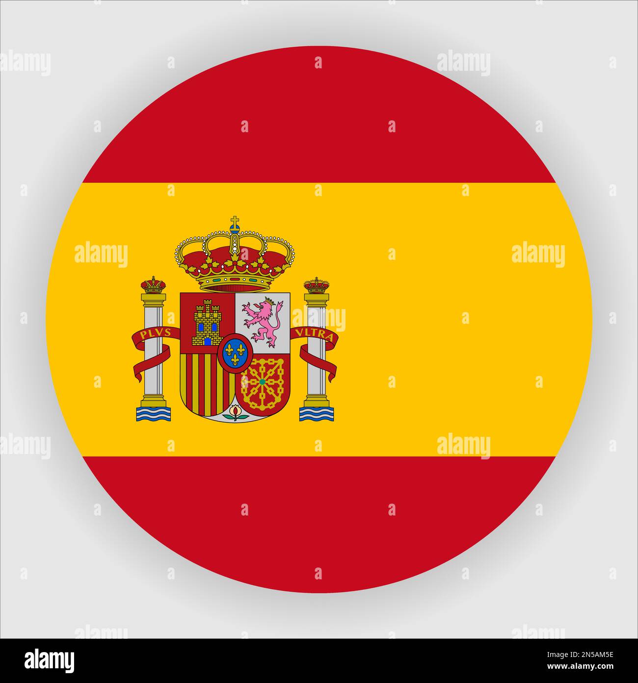 Spain Flat Rounded Flag Icon Button Vector Stock Vector Image & Art - Alamy