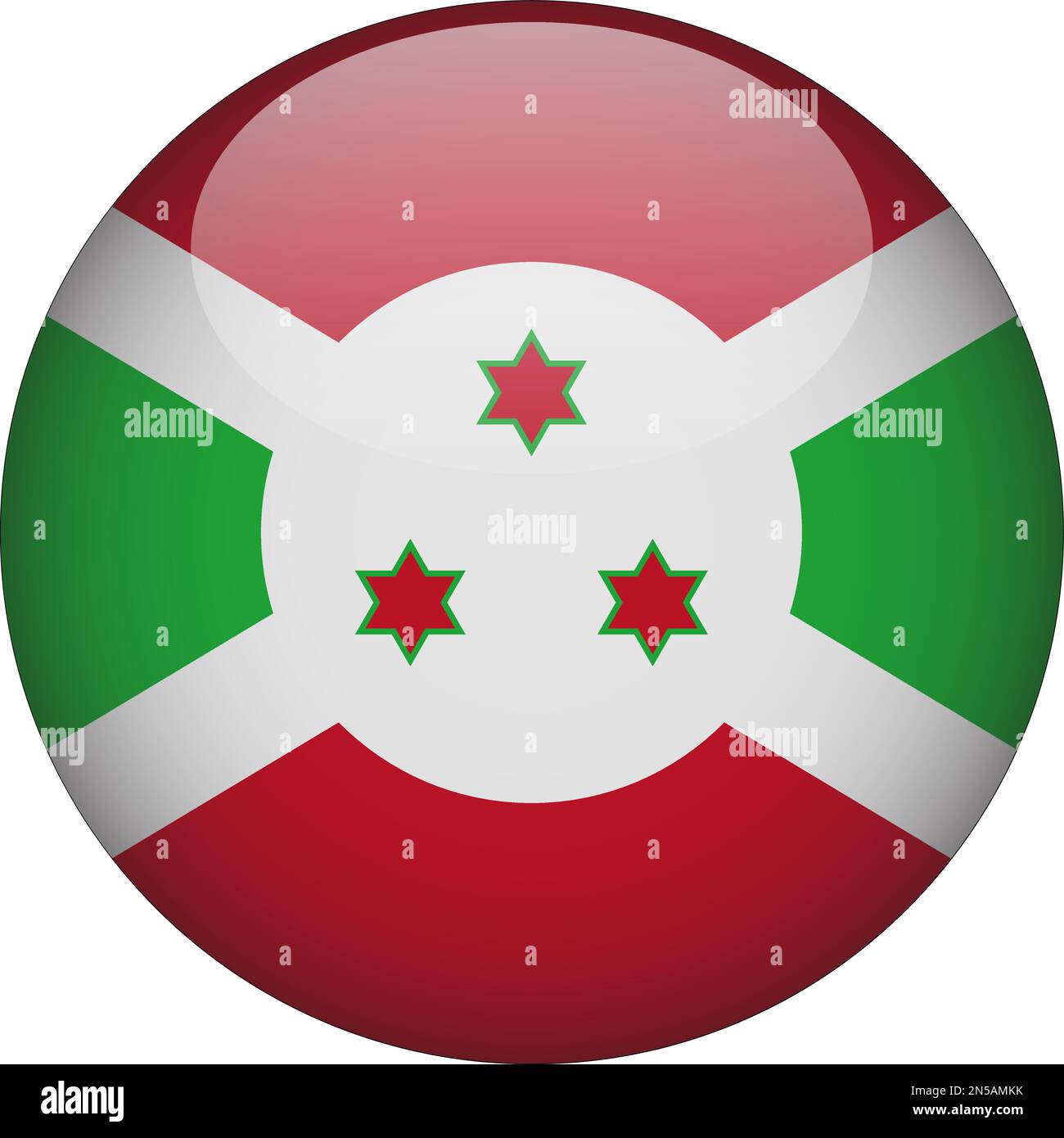 Burundi 3d Rounded Flag Icon Button Vector Stock Vector Image And Art Alamy