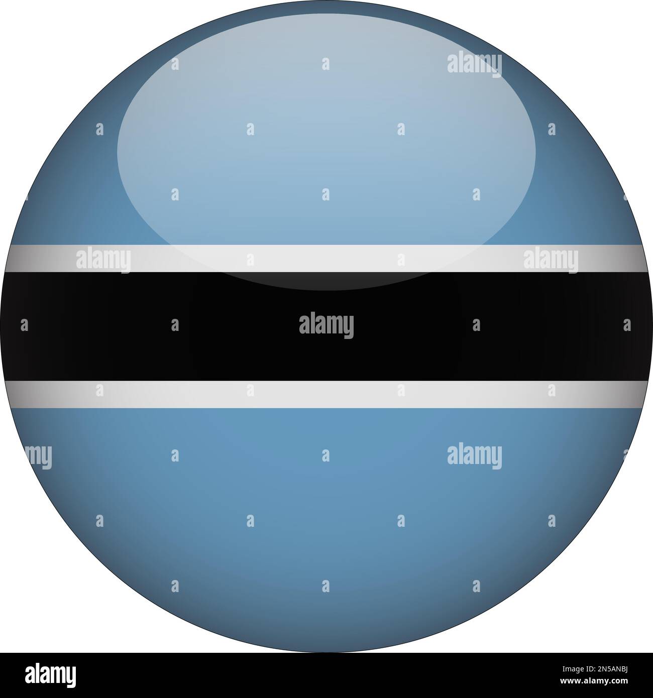 Botswana 3D Rounded Flag Icon Button Vector Stock Vector Image & Art - Alamy