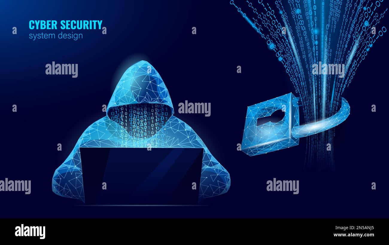 Anonymous Hacker At The Laptop Computer Internet Security Cyber Attack