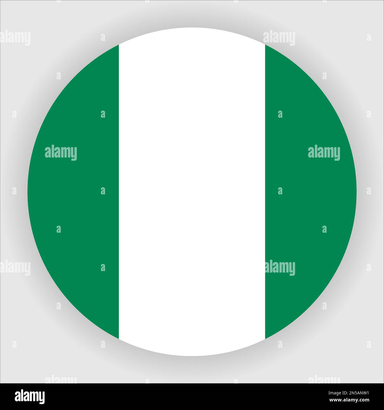 Nigeria Flat Rounded Flag Icon Button Vector Stock Vector Image & Art ...