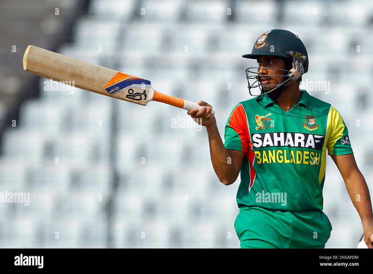Bangladesh’s Anamul Haque acknowledges the crowed after scoring fifty ...