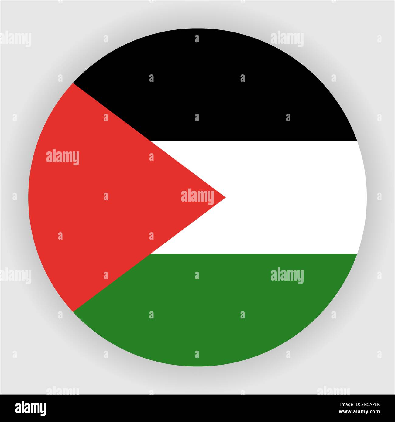 Palestine Flat Rounded Flag Icon Button Vector Stock Vector Image And Art
