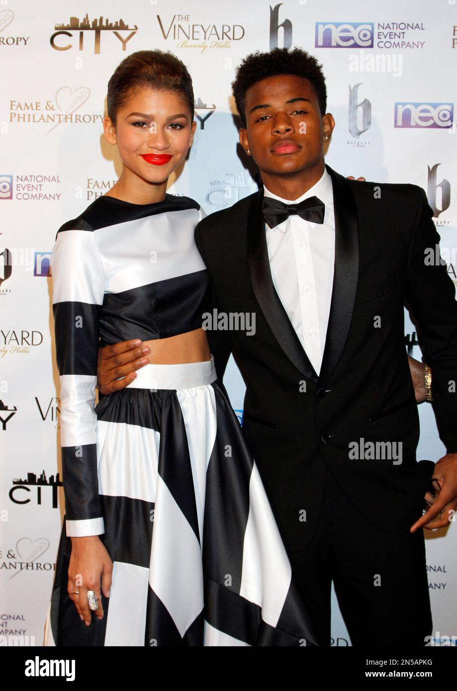 Zendaya and Trvor Jackson seen at Fame and Philanthropy's Celebrates ...
