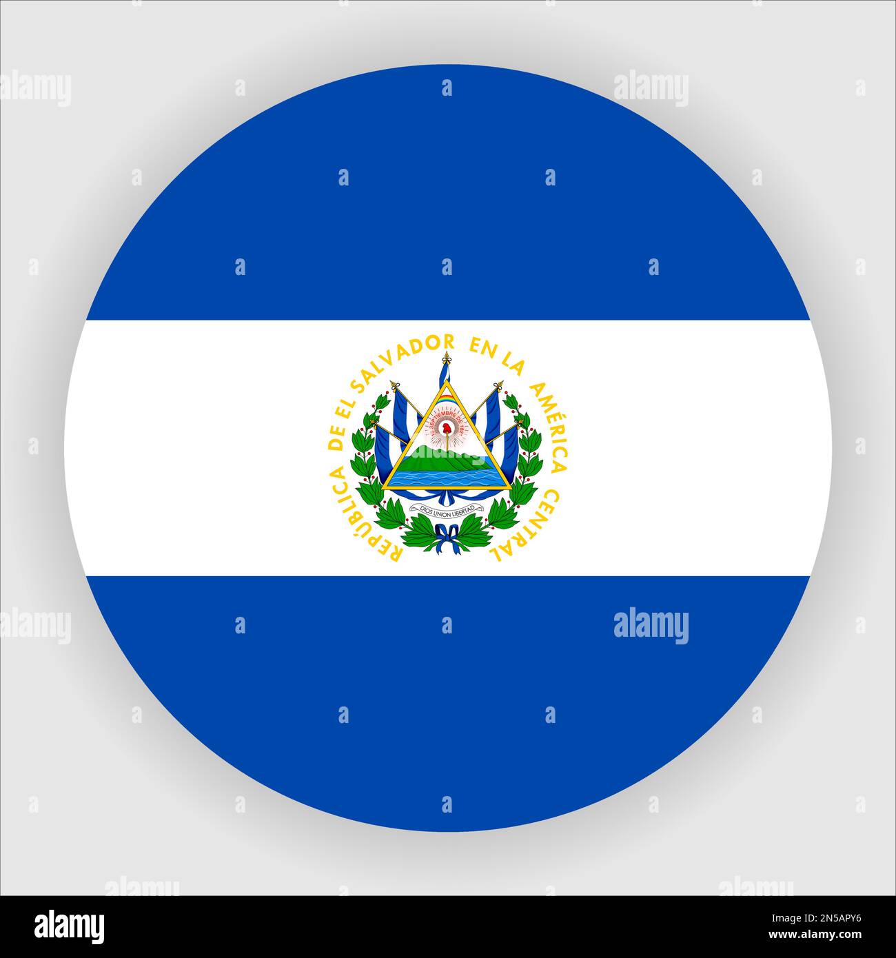 El Salvador Flat Rounded Flag Icon Button Vector Stock Vector Image ...