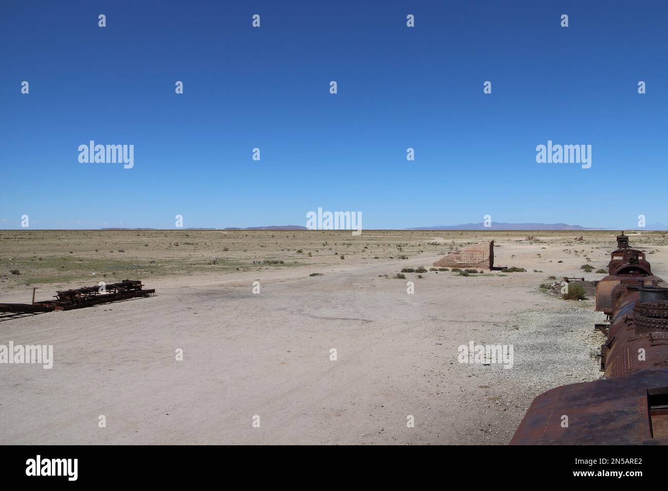 Uyuni Train Graveyard (old ruins) in Bolivia Stock Photo - Alamy