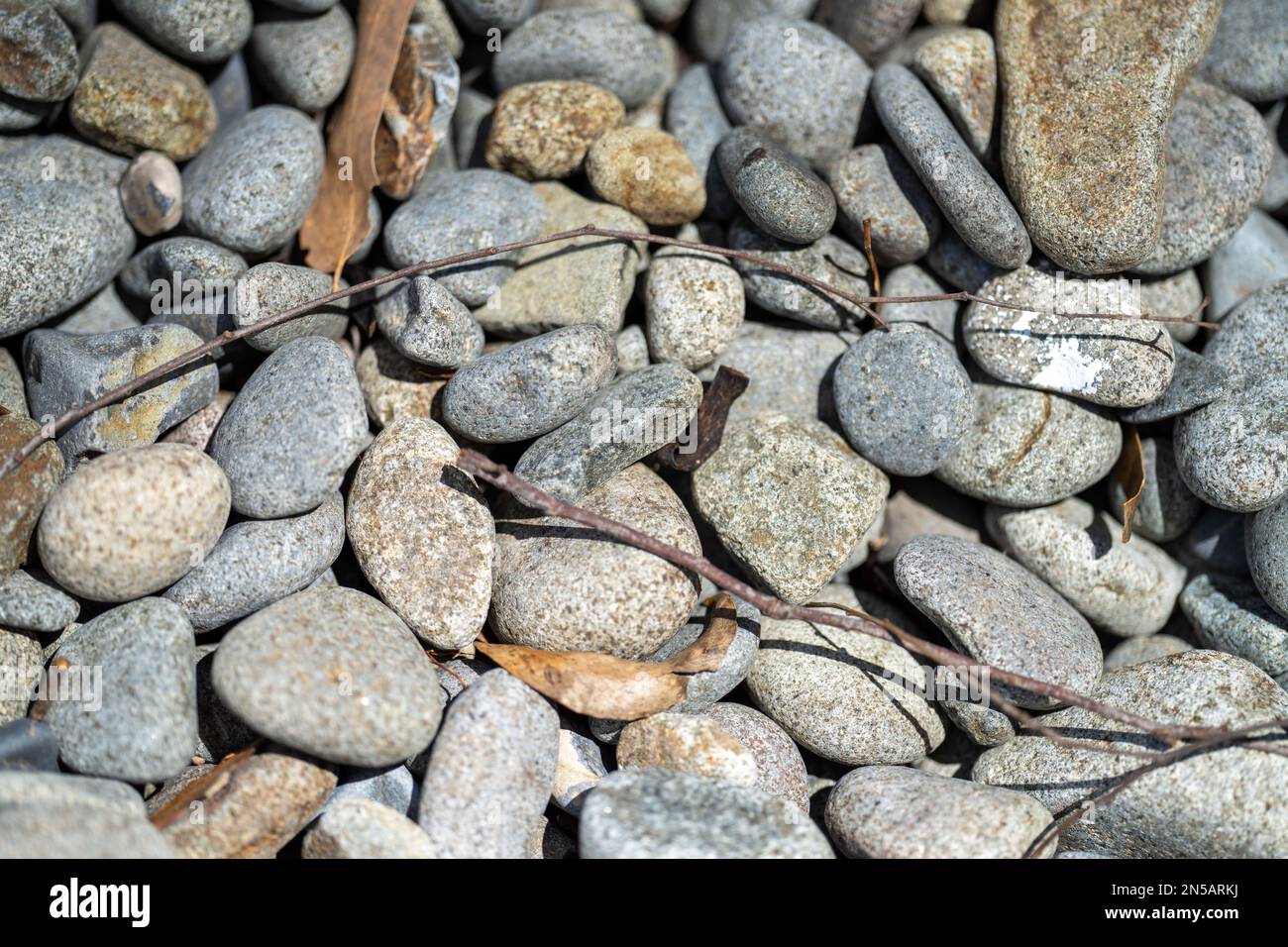 round rocks and pebbles on the beach in australia Stock Photo - Alamy