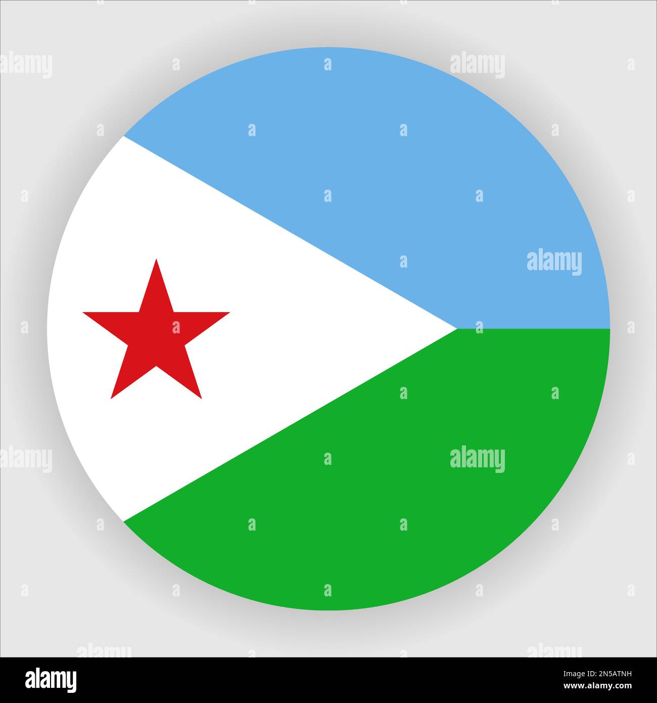 Djibouti Flat Rounded Flag Icon Button Vector Stock Vector Image & Art - Alamy