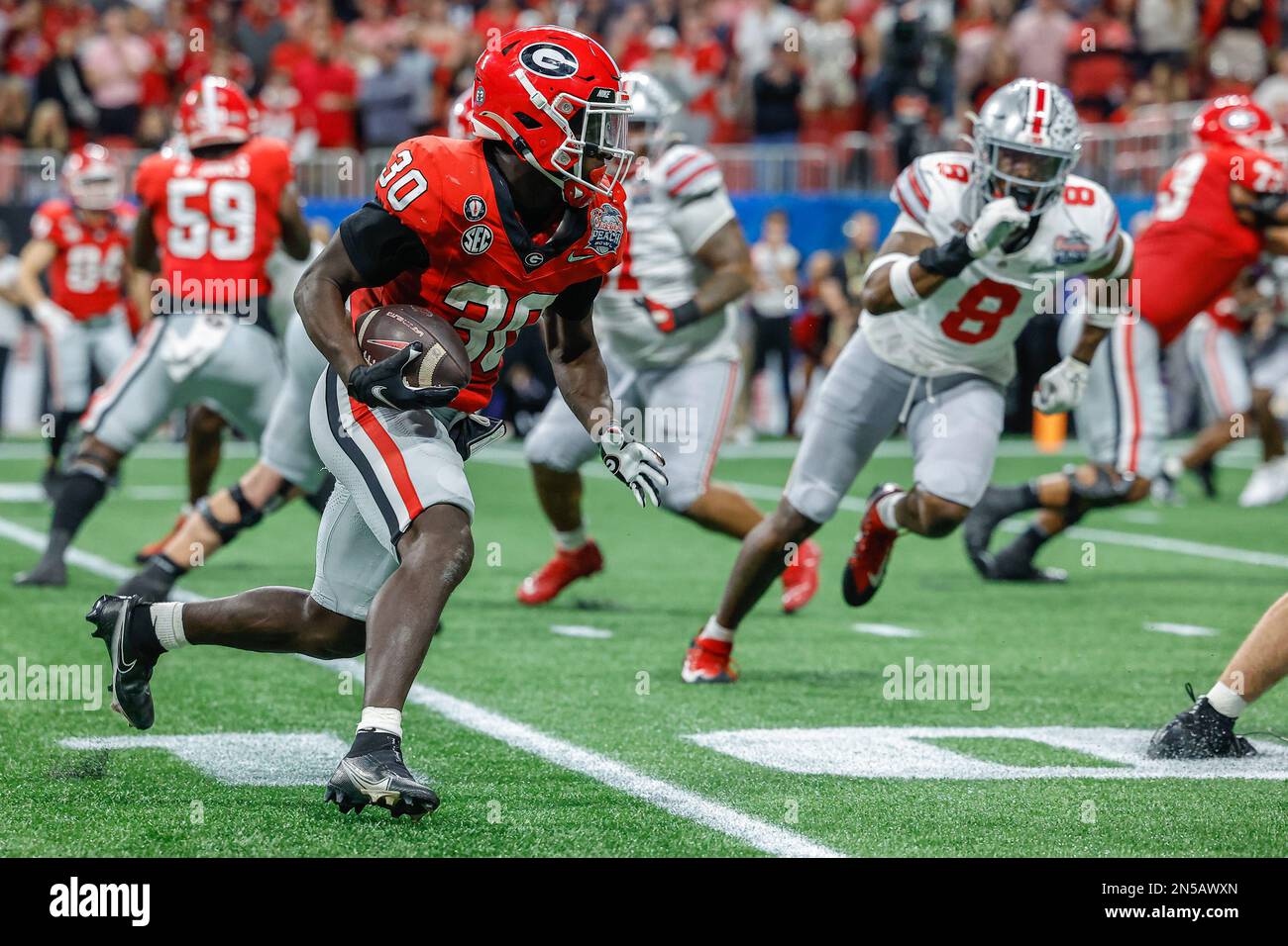 December 31, 2022: Georgia's Daijun Edwards (30) in action during the ...
