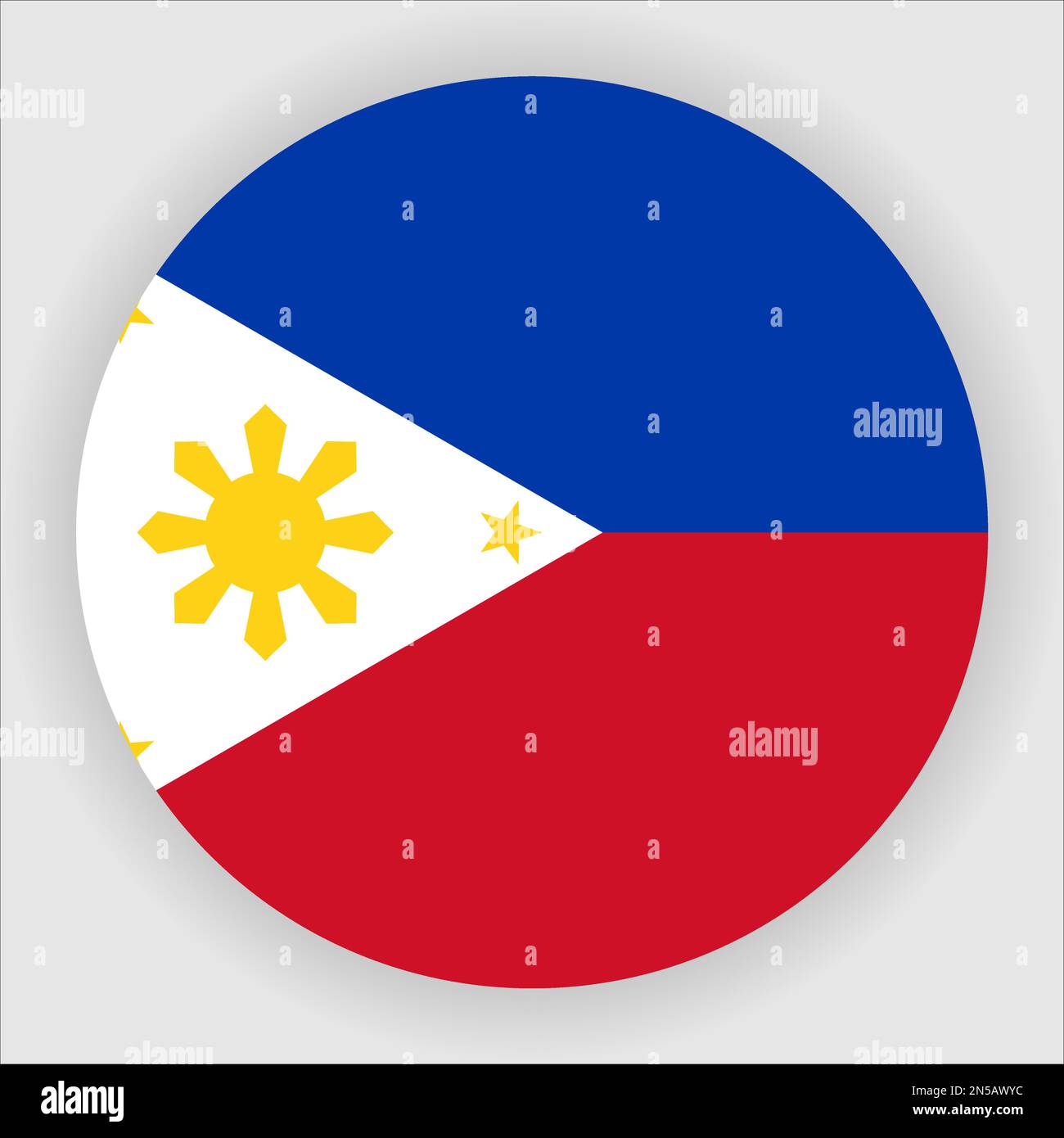Philippines Flat Rounded Flag Icon Button Vector Stock Vector Image ...