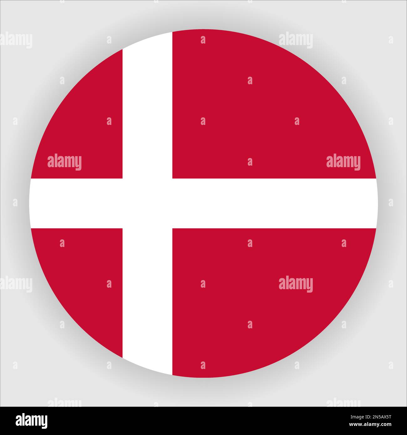 Denmark Flat Rounded Flag Icon Button Vector Stock Vector Image And Art