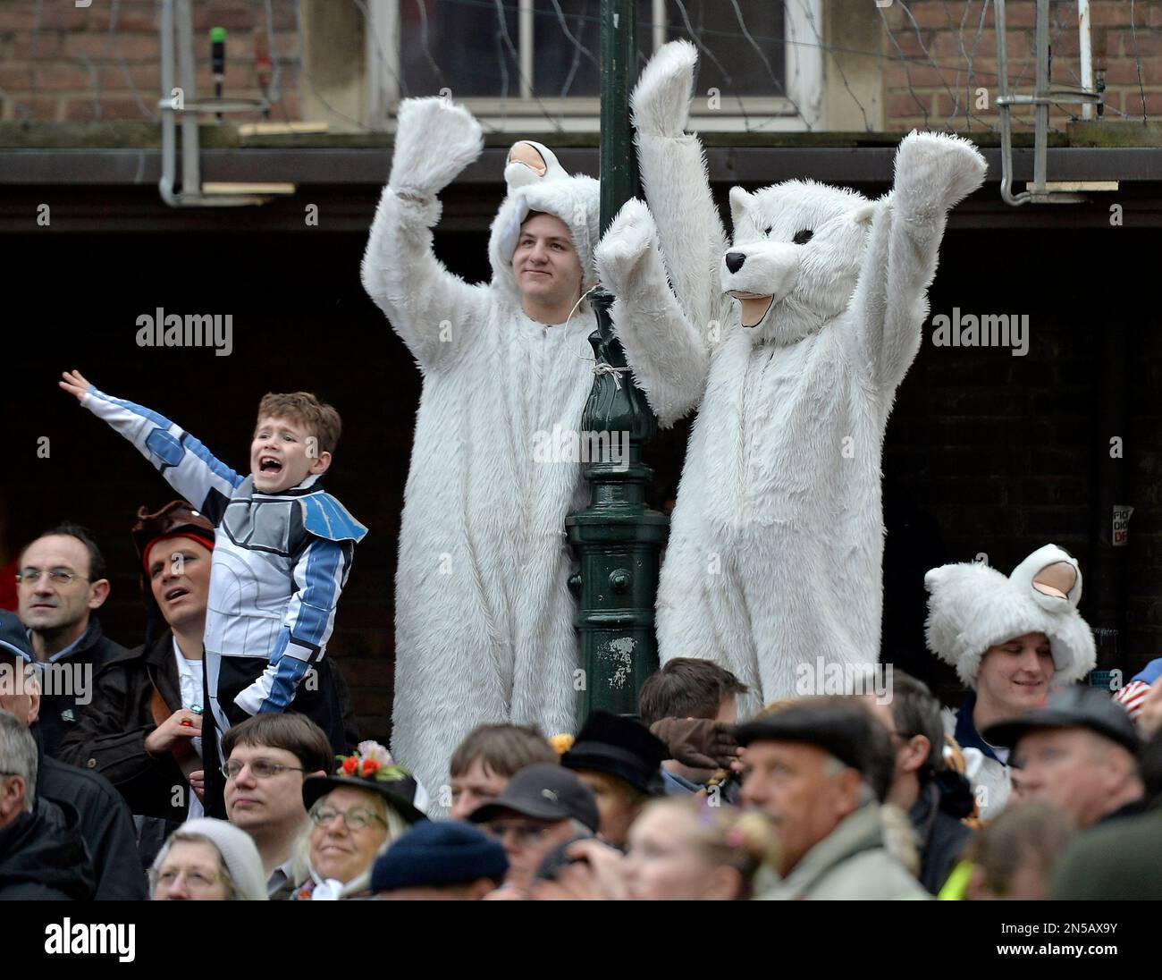 Dressed revellers celebrate during the traditional carnival parade in ...