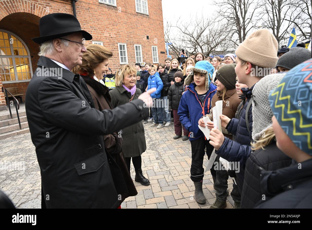 Sweden's King Carl XVI Gustaf and Queen Silvia arrive at Nykoping ...
