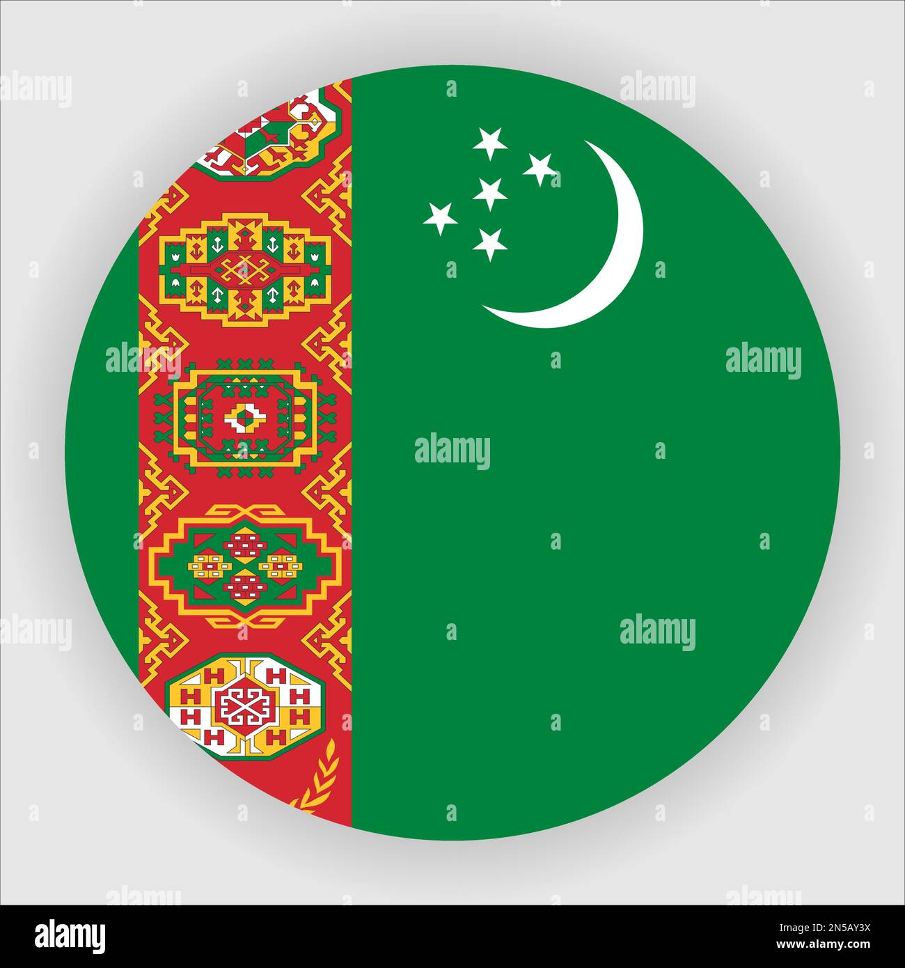 Turkmenistan flag square hi-res stock photography and images - Alamy